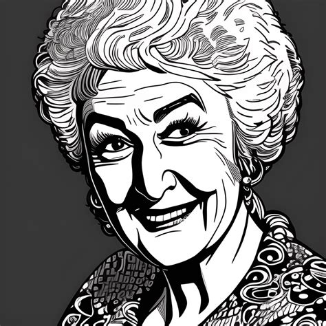 Bea Arthur Line Art · Creative Fabrica