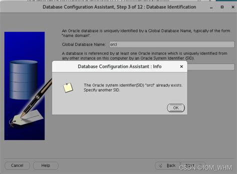 Dbca建库the Oracle System Identifiersid Orcl Already E Csdn博客