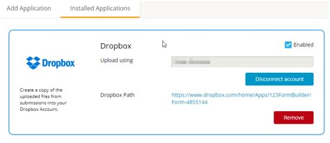 Dropbox Integration 123formbuilder Knowledge Base