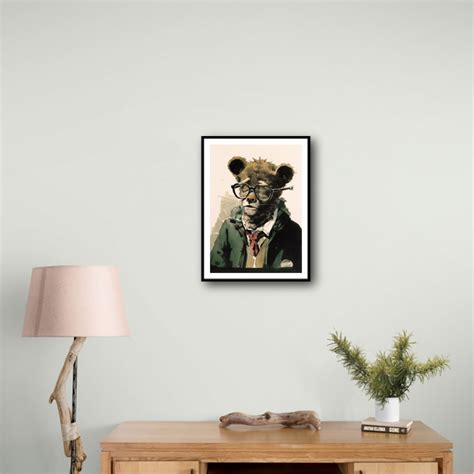 Bear In Glasses Wall Art