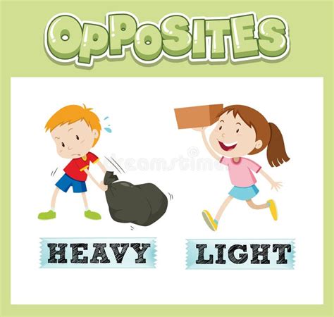 Heavy Light Opposite Stock Illustrations 56 Heavy Light Opposite