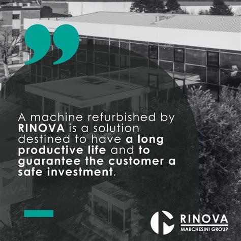 Rinova On Linkedin A Machine Refurbished By Rinova Is A Solution Destined To Have A Long