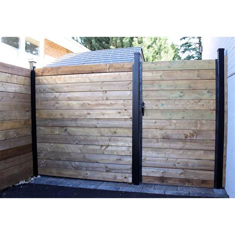 Slipfence 4 Ft X 6 Ft Wood And Aluminum Fence Gate Kit Sf2 Gk100