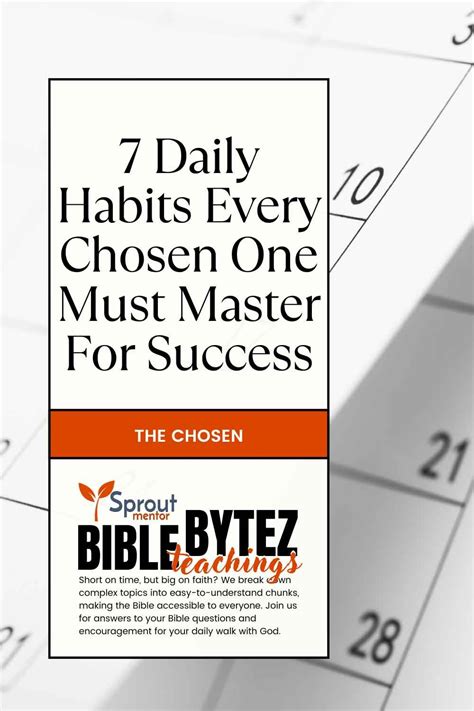 7 Daily Habits Every Chosen One Must Master For Success Sproutmentor