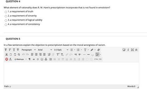 Question 2 What Class Of Sentences Do Non Cognitivist