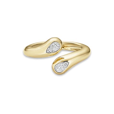 Perfect Pear Diamond Hug Ring Stone And Strand