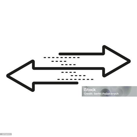 두 개의 측면 화살표 아이콘입니다 벡터 그림입니다 에피소드 10 두 물체에 대한 스톡 벡터 아트 및 기타 이미지 두 물체