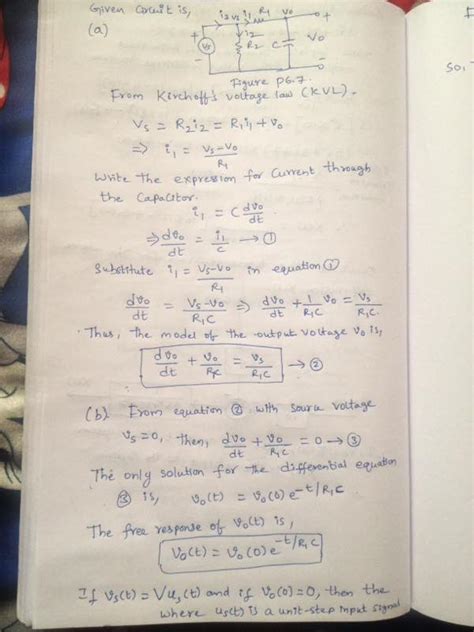 Solved A Obtain The Model Of The Voltage V O Given The Supply