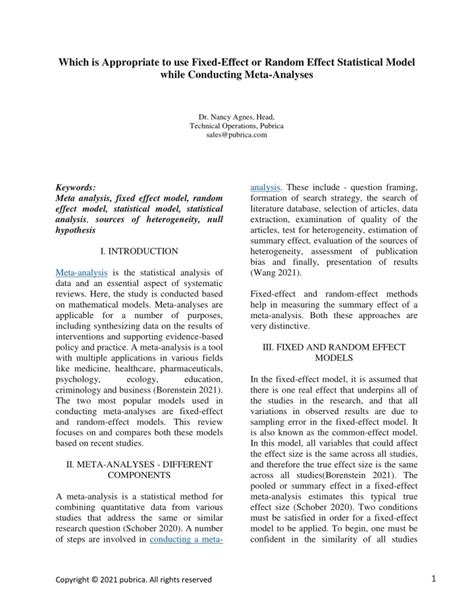 Ppt Which Is Appropriate To Use Fixed Effect Or Random Effect