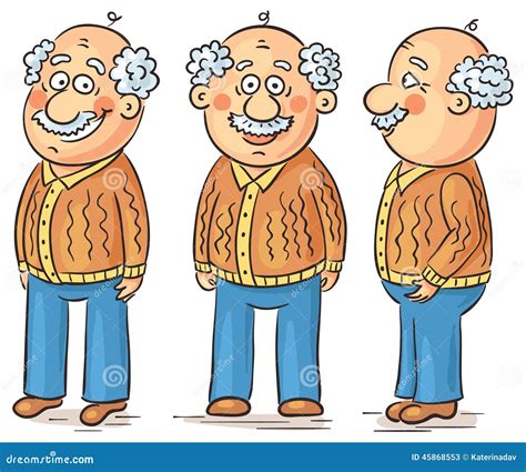 Cartoon Grandfather Stock Vector Illustration Of Mustache 45868553
