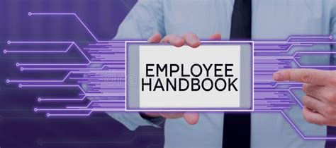 Text Sign Showing Employee Handbook Business Idea Document That Contains An Operating