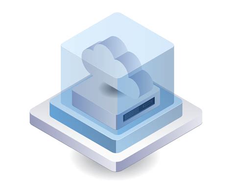 Blockchain Cloud Server Technology Isometric Flat Illustration 44617158