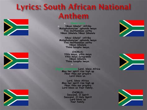 Ppt The South African National Anthem Powerpoint Presentation Id