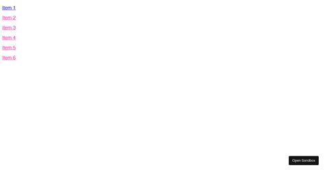 Hover List Forked Codesandbox