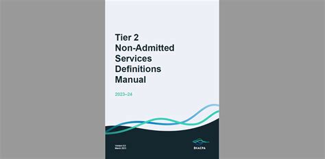 Tier 2 Non Admitted Services 202324 Resources Ihacpa