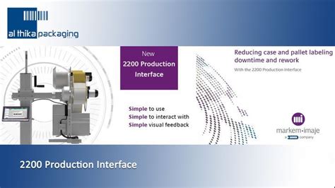 2200 Labeller Production Interface Interface Touch Screen Display