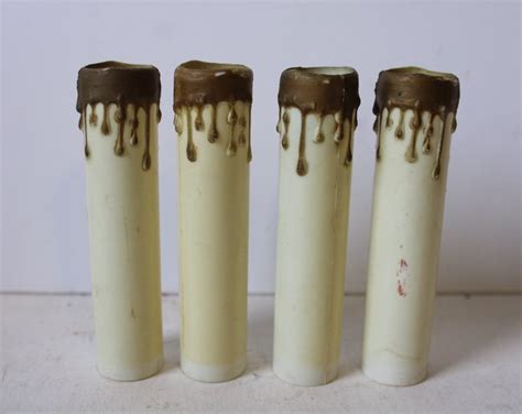 Four Vintage Candelabra Socket Covers Candle Sleeves Etsy