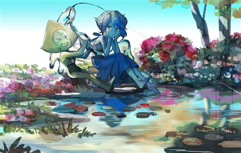 Lapis Lazuli And Peridot Steven Universe Drawn By Sasumata Jirou