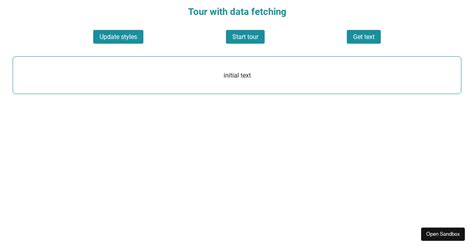 Tour With Data Fetching Forked Codesandbox