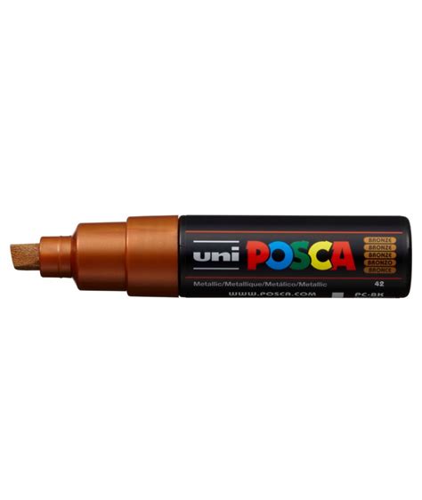 Brązowy Marker z metalicznym efektem ścięty PC K UNI POSCA trwały
