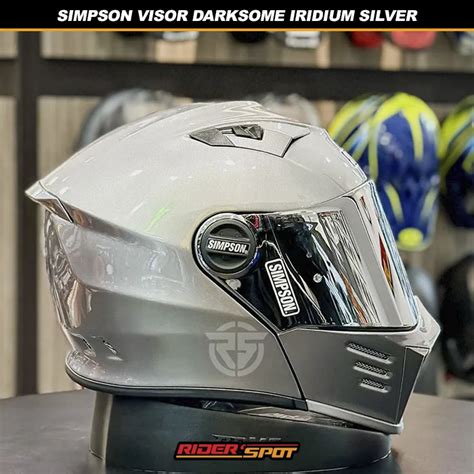 Simpson Visor Darksome Iridium Mirror Silver Riderspot