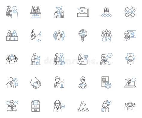 Identity Creation Line Icons Collection Self Discovery Persona