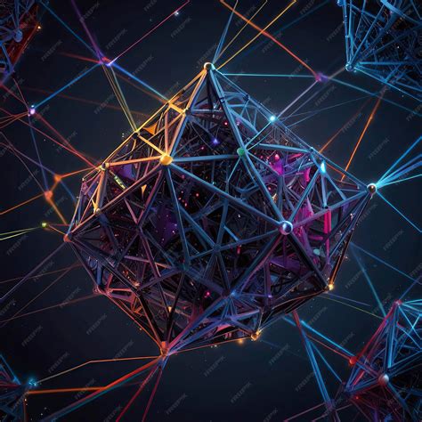 Premium Photo Abstract Polygonal Space Low Poly Dark Background With Connecting Dots And Lines