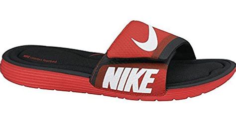Nike Synthetic Solarsoft Comfort Slide Sandal In Red For Men Lyst