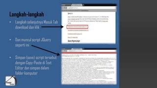 Membuat Hello World Dengan Menggunakan JQuery PPT