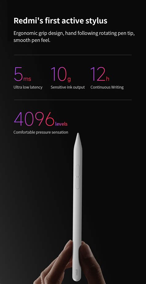 Redmi Smart Pen For Redmi Pad Pro Millisecond Level Ultra Low Latency Levels Pressure