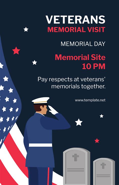 Free Memorial Day Flag Template To Edit Online