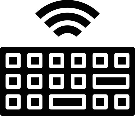 Wireless Keyboard Vector Icon Design Illustration 21690881 Vector Art