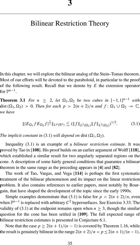 Bilinear Restriction Theory Chapter 3 Fourier Restriction