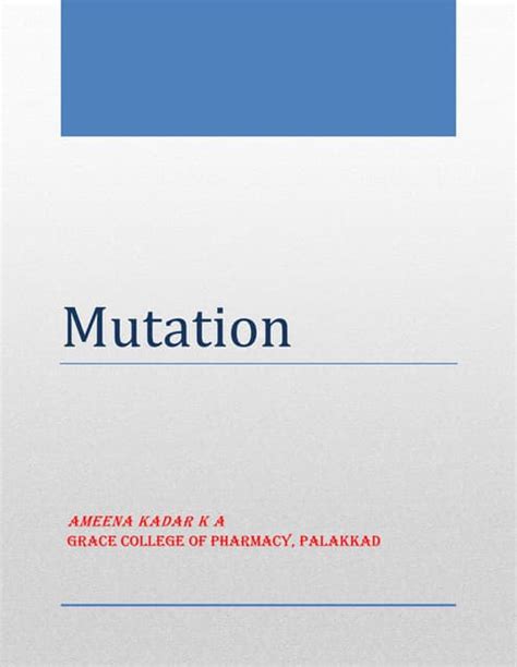 Mutation Pdf