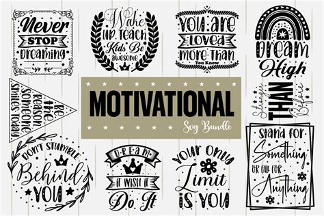 Motivational Svg Bundle Graphic By Gatewaydesign · Creative Fabrica