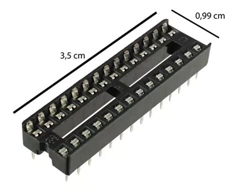 Soquete Para Ci 28 Pinos Atmega328 Arduino Pci 05 Peças R 13 em Mogi