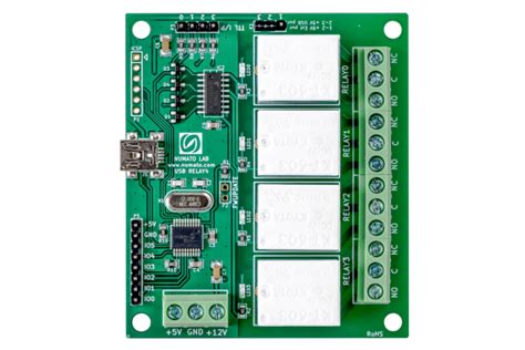 4 Channel USB Relay Module With GPIO And Analog Inputs Numato Lab
