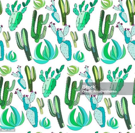 밝고 귀여운 아름 다운 추상 아름 다운 멕시코 열 대 꽃 허브 여름 녹색 선인장 페인트 같은 자식 벡터 일러스트 레이 션의 설정