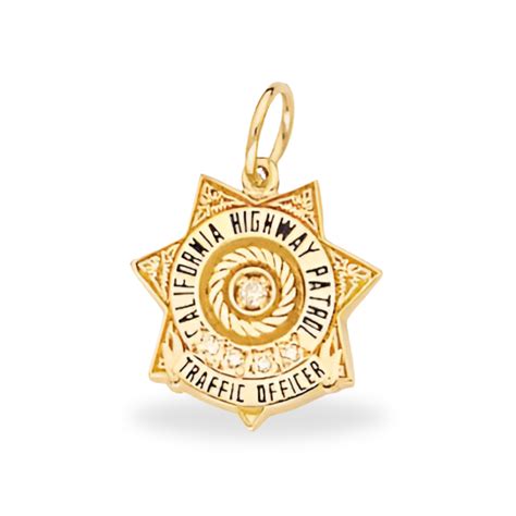 California Highway Patrol Chp Badge Pendant With Diamond Jewelry Factory