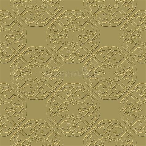 Floral Emboss 3d Seamless Pattern Embossed Vintage Vector Background