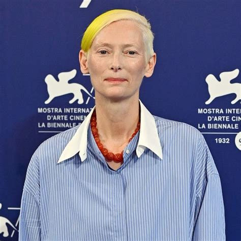 Tilda Swinton Unveils Yellow Hair At 2022 Venice Film Festival In Honor