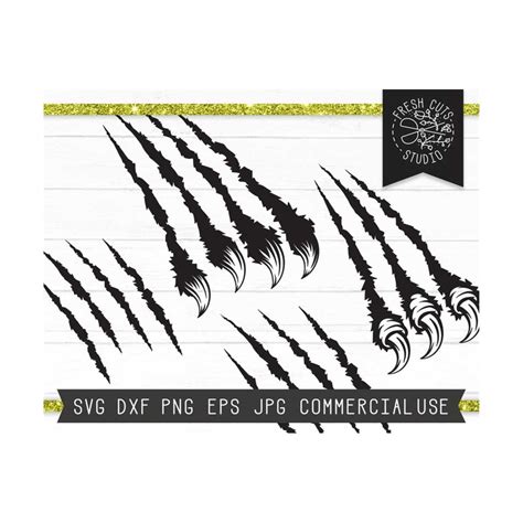 Claw Marks SVG File Dinosaur Claws Svg Scratch Marks Svg Inspire