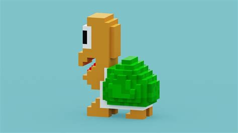 3d Model Mario Turtle Vr Ar Low Poly Cgtrader