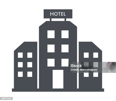圖示酒店向量圖形及更多公共建築圖片 公共建築 公共飲食地方 插圖 Istock