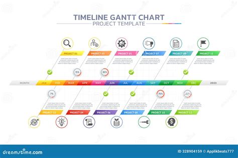 Gantt Chart Stock Vector Illustration Of Element