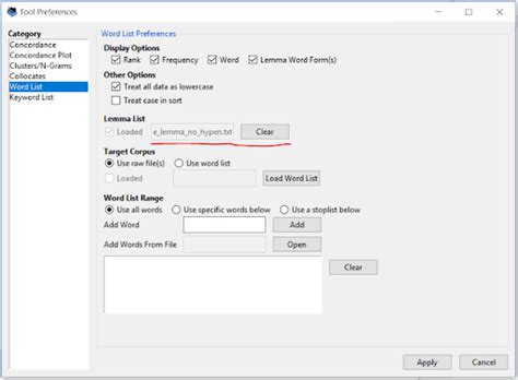 Text Analysis With Antconc For Social Media Data Word Lists Word