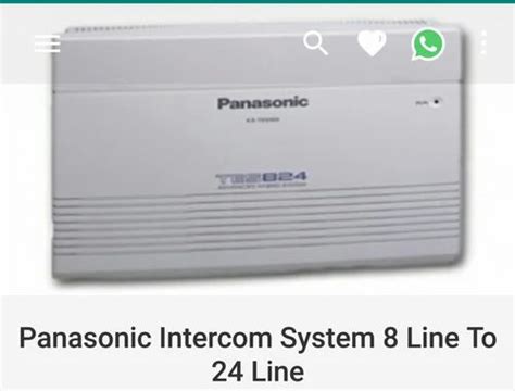 Panasonic Epabx System 308 For Small Office Number Of Lines Supported 3 Line Ext 8 At Rs