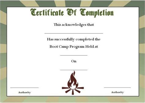 Boot Camp Certificate Template Artofit