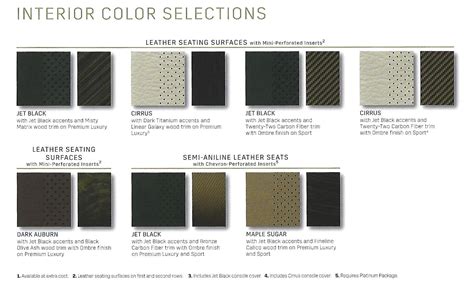 Cadillac Interior Color Chart