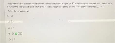 Solved Two Point Charges Attract Each Other With An Electric